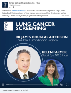 Lung Cancer Screening, Dubai Eye Interview with Helen Farmer